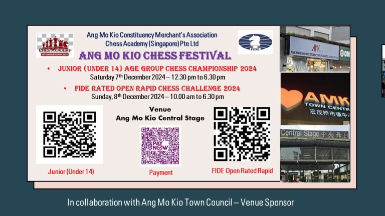 Ang Mo Kio Chess Festival – Junior Under 14 Age Group and Open FIDE ...