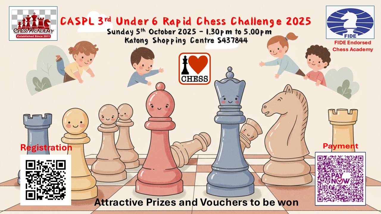 CASPL 3rd Under 6 Rapid Chess Challenge 2025 – CHESS ACADEMY (SINGAPORE ...